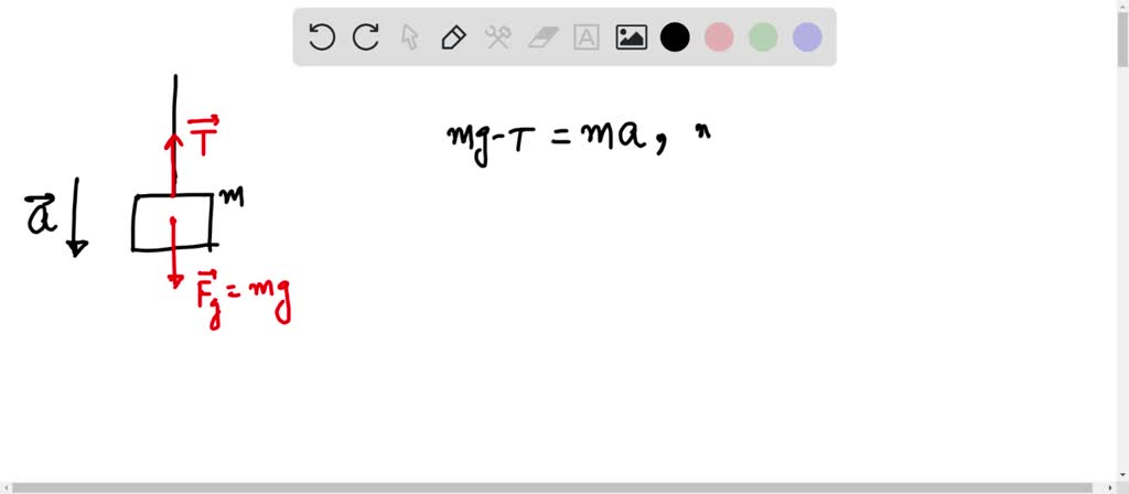 SOLVED: A cord is used to lower vertically a block of mass M a distance ...