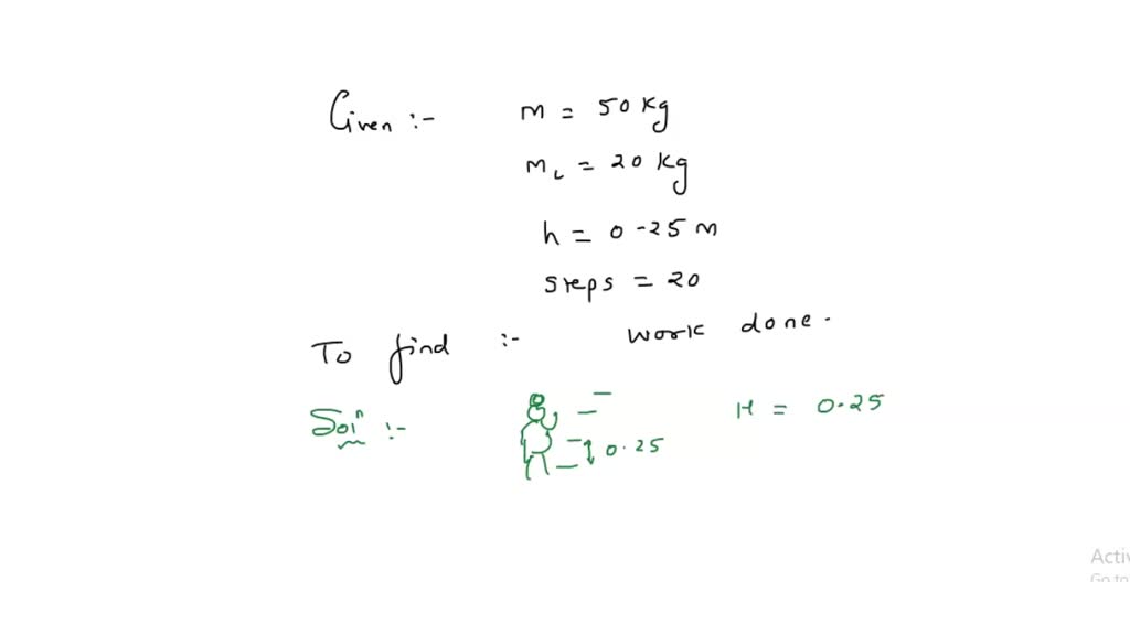 VIDEO solution: A 50kg man with 20kg load on his head climbs up 20 ...