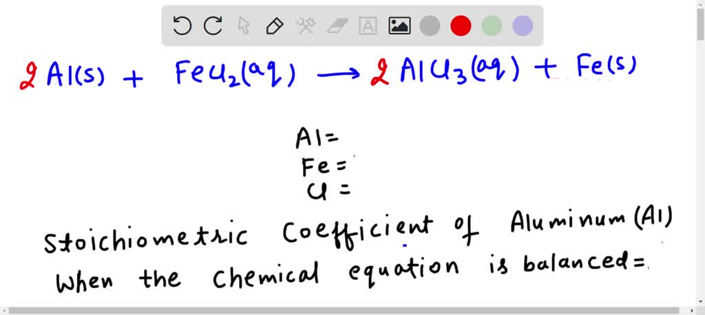 SOLVED: Aluminum metal reacts with aqueous iron(II) chloride to form ...