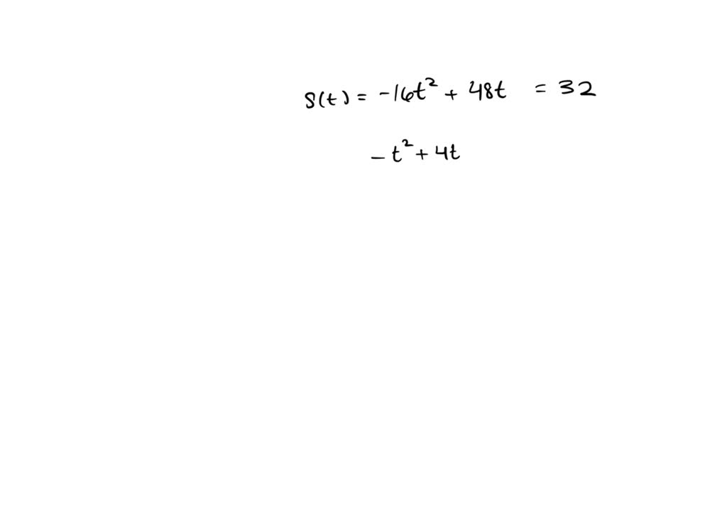 Solved Use The Position Function S T 16t2 V0t S0 To Solve A