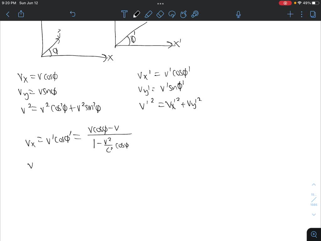 SOLVED: Derive the Lorentz transformation connecting a frame S (the lab frame) to a frame S ...