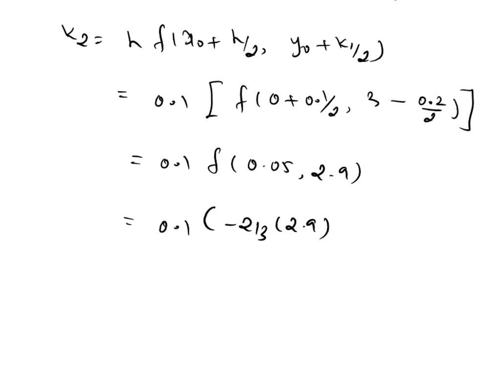 Solved Problem Numerical Solution Of First Order Ode Consider The
