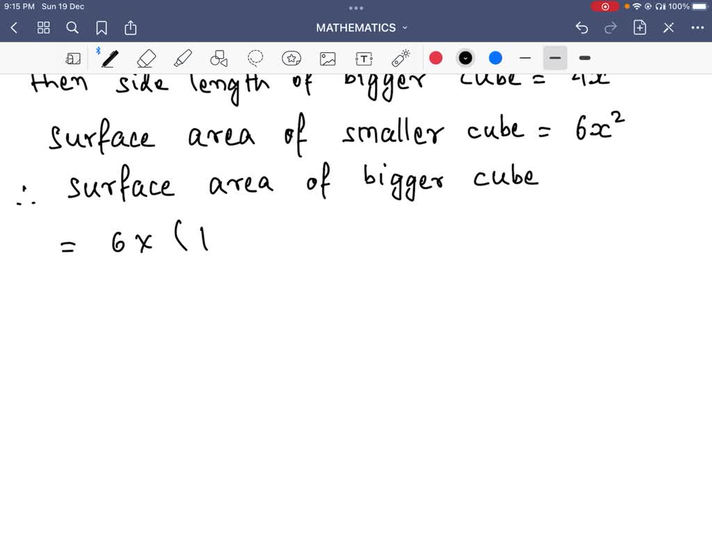SOLVED: Given two cubes such that the side length of one is four times ...