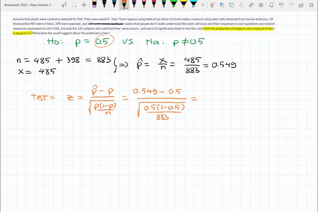 SOLVED: Assume that adults were randomly selected for a poll. They were ...