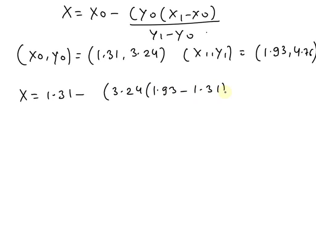 SOLVED: Suppose two points (X0, Y0) and (X1, Y1) are on a straight line. Two formulas are ...