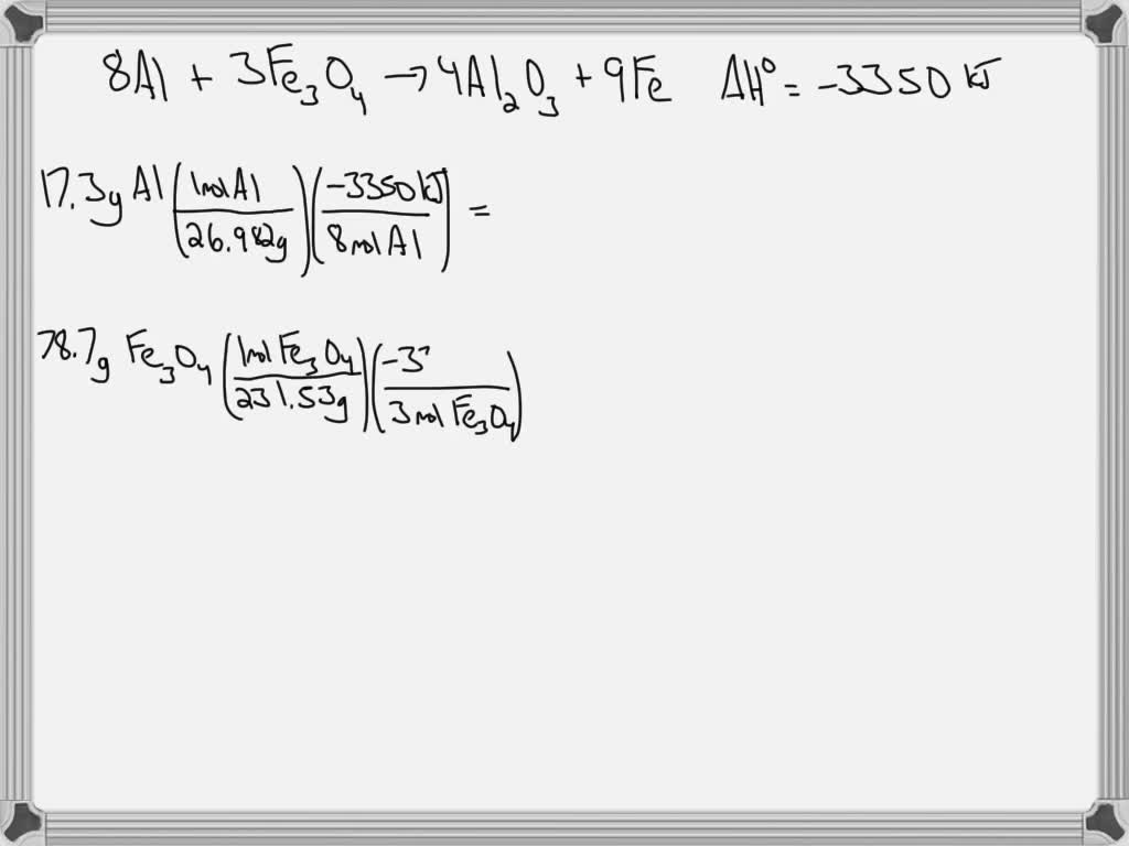 SOLVED: The thermite reaction, used for welding iron, is the reaction ...