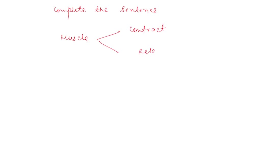 SOLVED: Complete the sentence to explain how body parts move. When ...