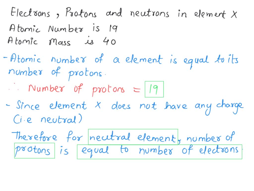 SOLVED: 21. How many electrons , protons, and neutrons does an element ...