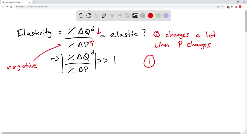 SOLVED: If the Price Elasticity of a demand is elastic then: 1. Consumers are relatively very ...