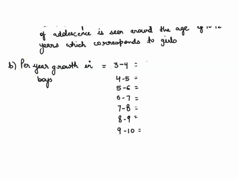 Height velocity graphs are used by endocrinologists to follow the progress of children with ...