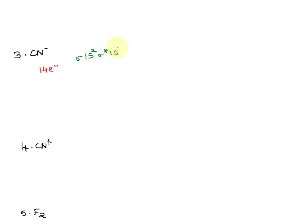 Solved Molecular Orbital Theory Diatomics Electron Configuration Using