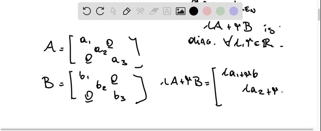 SOLVED: Determine whether the set of all 3*3 diagonal matrices with the ...