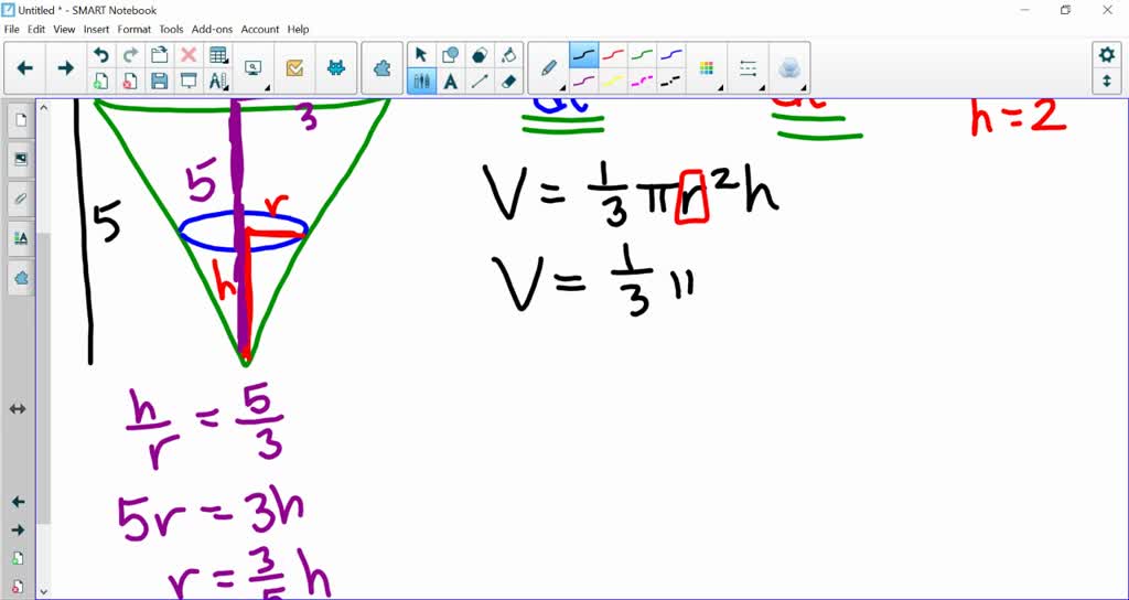 SOLVED: point) A water tank has the shape of an inverted circular cone ...