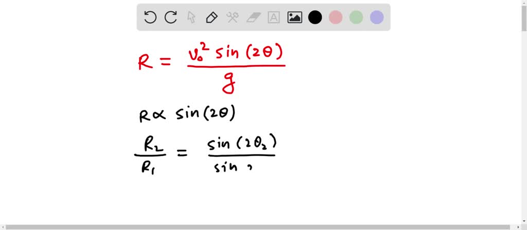 Solved The Horizontal Range Of A Projectile Fired At An Angle Of 15° Is 50 M If It Is Fired
