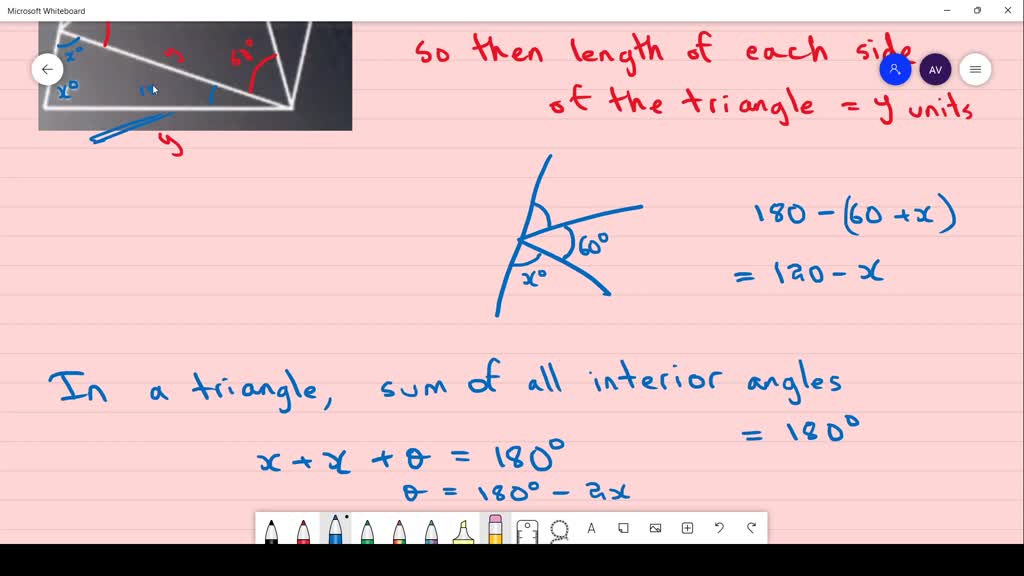 SOLVED: The diagram shows an equilateral triangle inside a rhombus. The ...