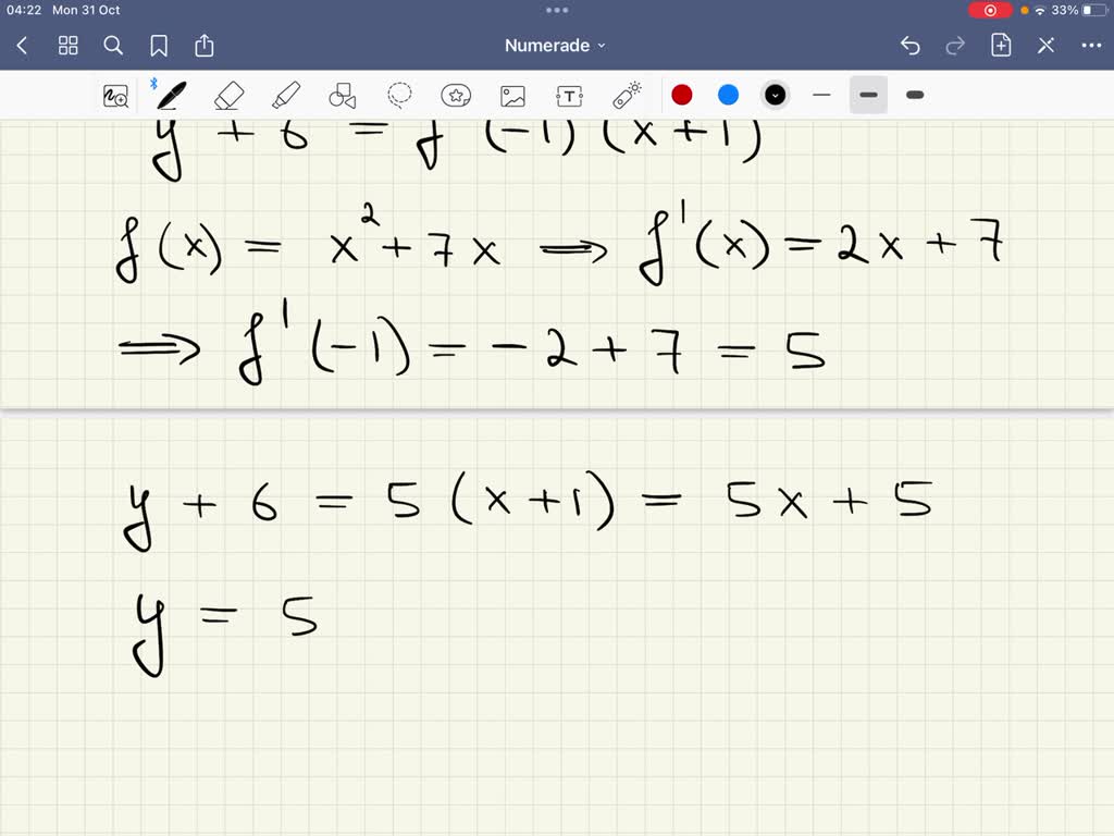 Solved Part 1 For The Function Fxx27x Find A The Point Slope Equation Of The Secant 9631