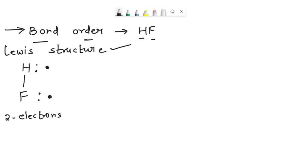 SOLVED: ' What is the bond order for HF? Is the HF molecule predicted ...