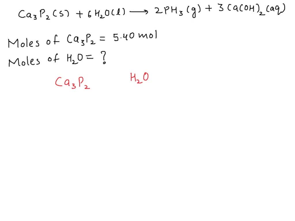 SOLVED: Phosphine, PH3, can be prepared by the two step process: 6Ca(s ...