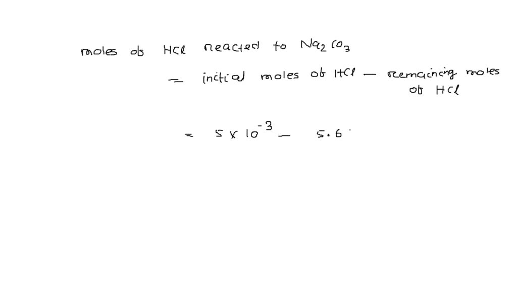 SOLVED: A 0.500-g sample containing Na2CO3 plus inert matter is analyzed by adding 50.0 mL of 0. ...
