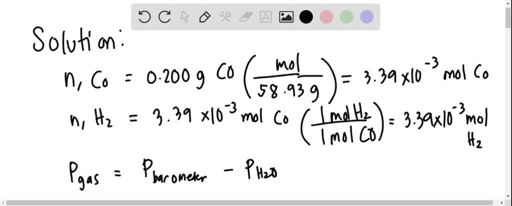 SOLVED: A 0.200 g sample of cobalt metal reacted with hydrochloric acid ...