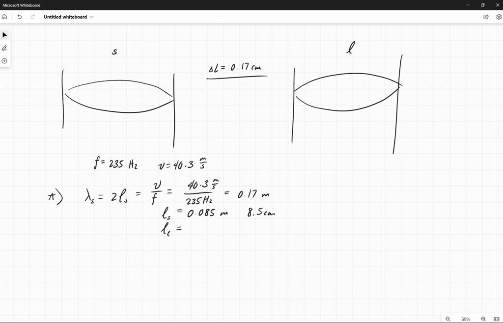 SOLVED: Problem 1. (40 pts) Standing waves are set up on two strings fixed at each end, as shown ...