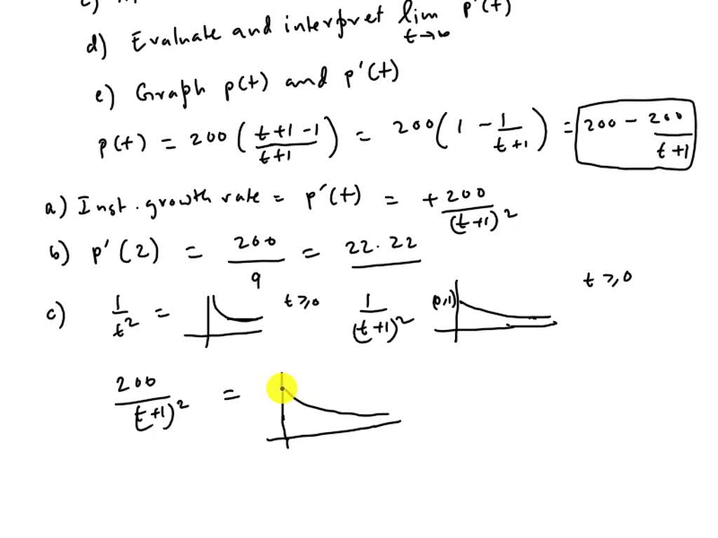 SOLVED: Consider the population function p(t) = t + 5. a. Find the ...