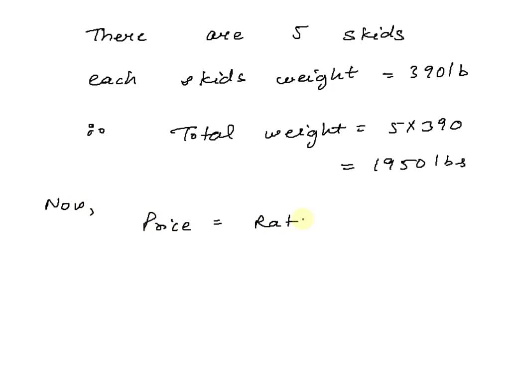 SOLVED: Calculate the correct chargeable weight and the trucking ...