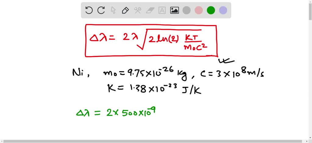 SOLVED: 'Calculate the Doppler linewidth for an emission line near 500 ...