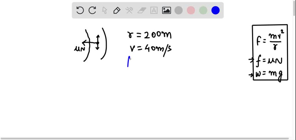 SOLVED: A car travels around a (200 m) radius flat curve at (40 m/s) at ...