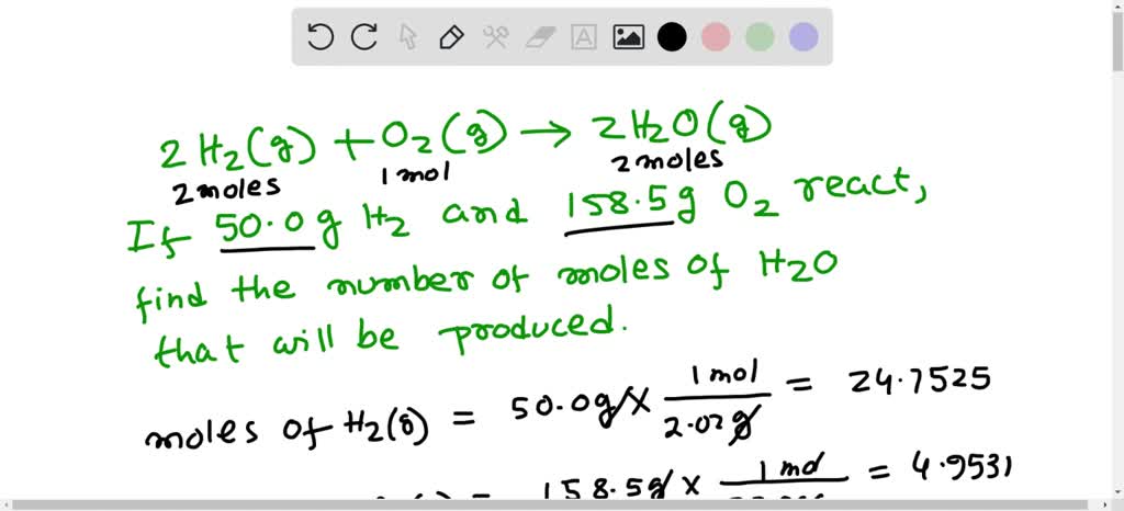SOLVED: If 7.50 mol of NHs and 7.95 mol of Oz react in the following reaction , how many moles ...