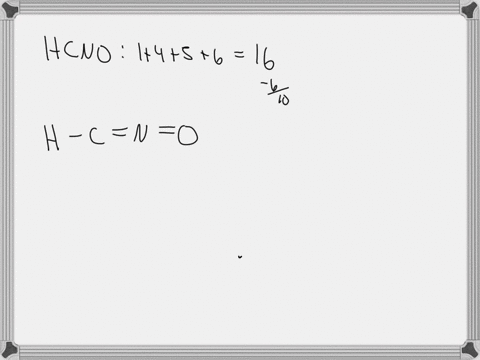 a draw the major resonance form of fulminic acid hcno with the atoms ...