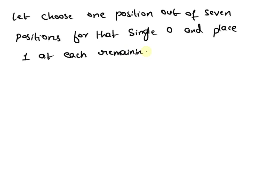 Solved A Binary Digit Or Bit Is Either 0 Or 1 How Many Different Seven Bit Sequences