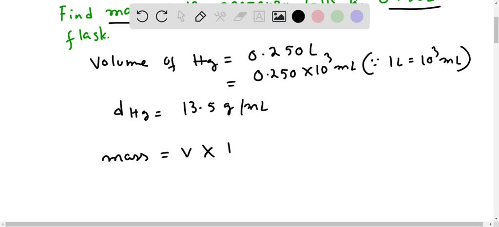SOLVED: Calculate the mass in megagrams of 155 L of mercury, given the ...