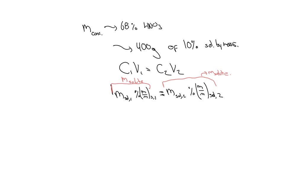 SOLVED: Consider this question: What mass of a concentrated solution of ...