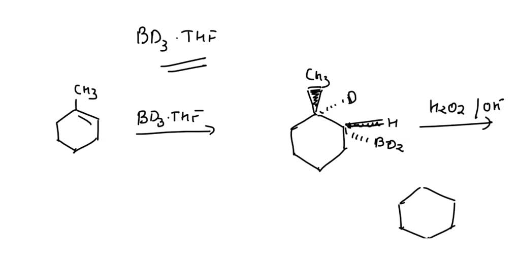 SOLVED: [.HyB-THF 2.NaOH, HOOH water solvent KMnO4, KOH, cold water ...