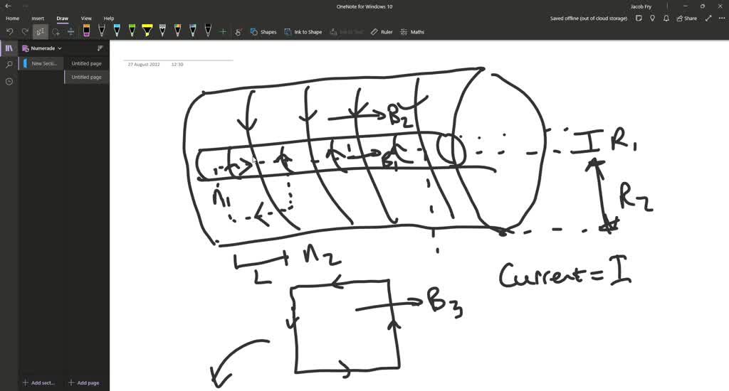 SOLVED: Two long coaxial solenoids each carry current but in opposite ...