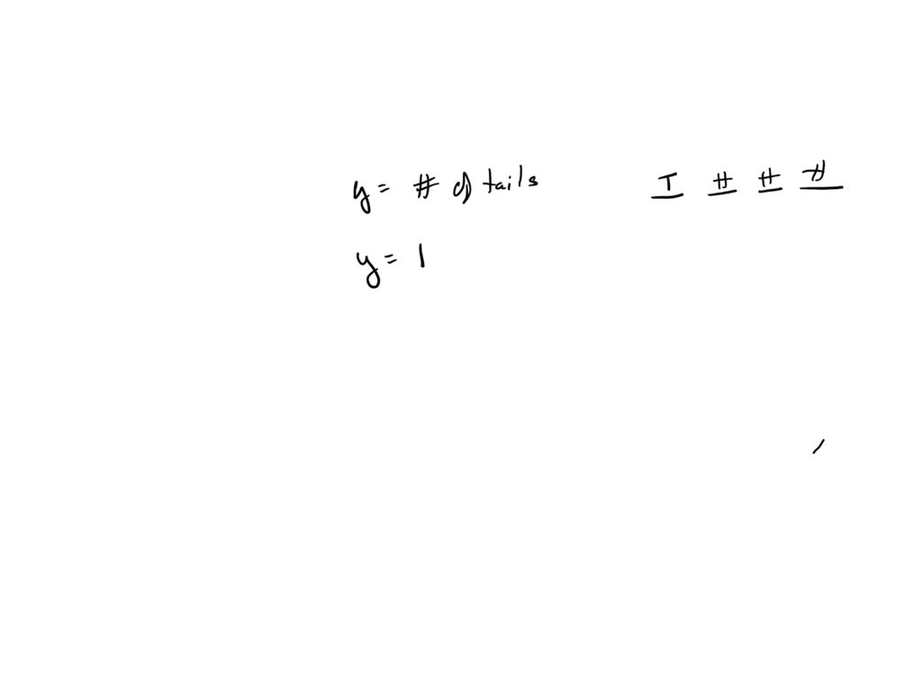 four coins are tossed let y be the random variable representing the number of tails that occur ...