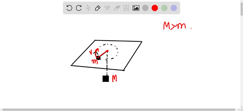 SOLVED: An object m is tied to one end of a string and moves in a circle with a constant speed v ...