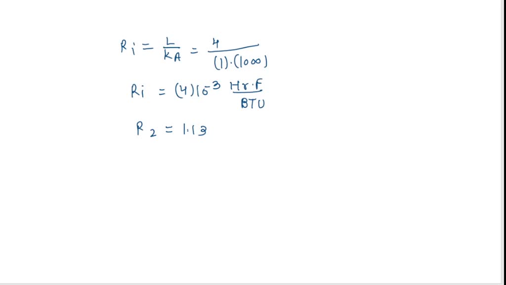 SOLVED: (a) Using the following data, calculate the U-value for the ...
