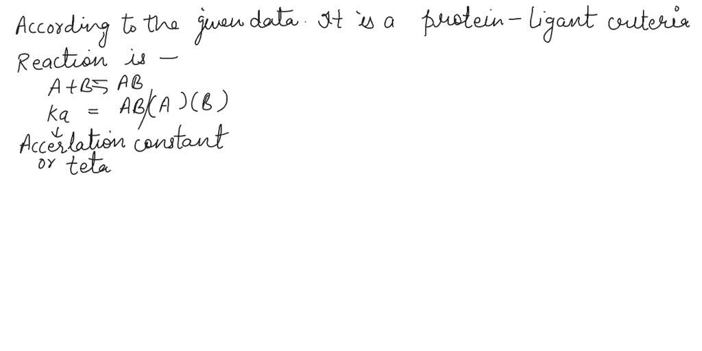 SOLVED: Use the graph to estimate the dissociation constant, Kd, and calculate the association ...