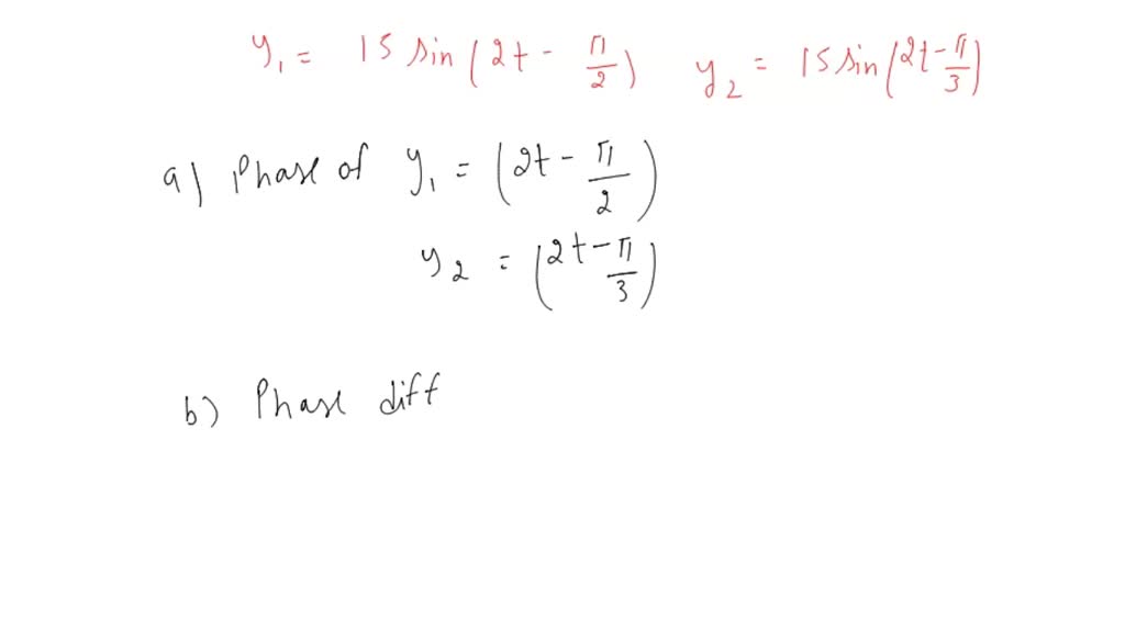 Solved A Pair Of Sine Curves With The Same Period Is Given By Y1 80
