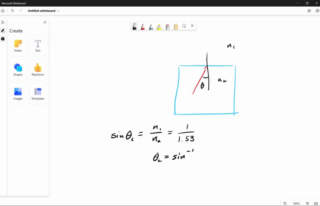 SOLVED: A beam of light is traveling inside a solid glass cube having index of refraction 1.53 ...