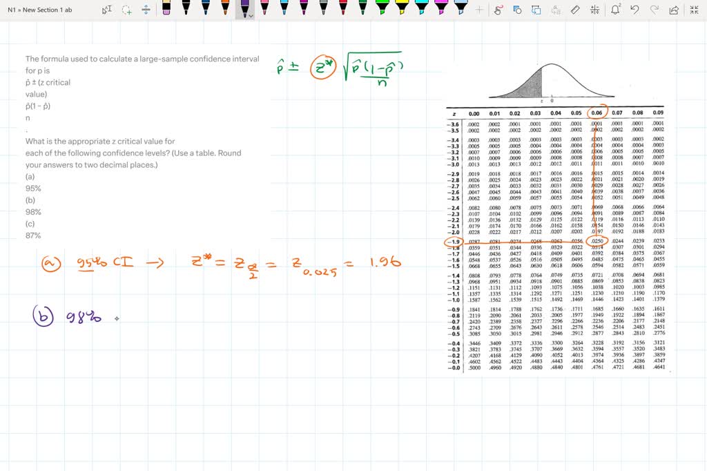 SOLVED: The formula used to calculate a large-sample confidence ...