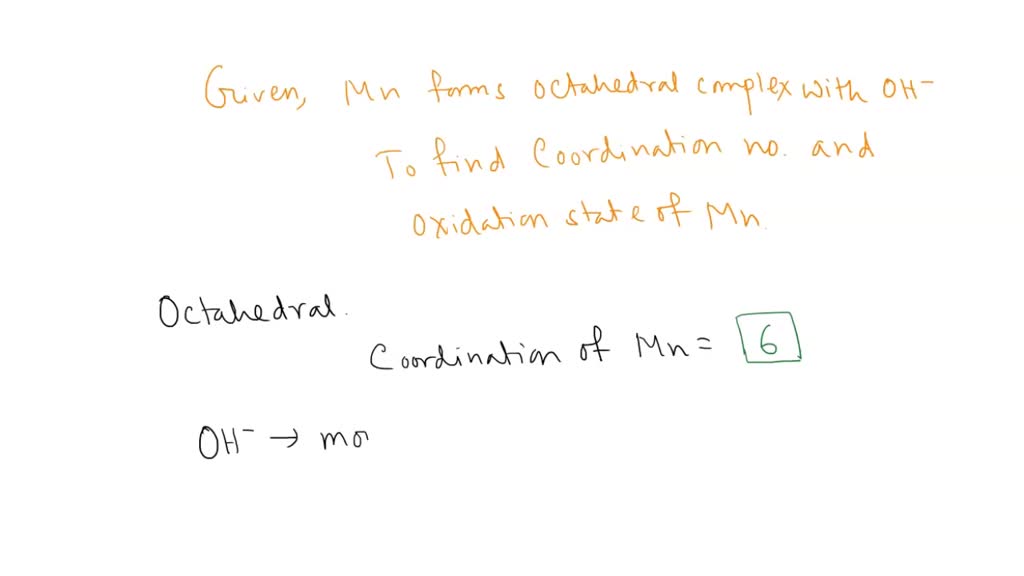Solved Manganese Forms An Octahedral Complex With Oh That Has A