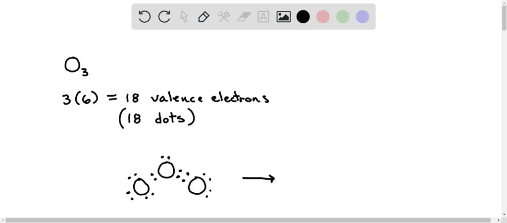 SOLVED: The completed Lewis structure of O3 contains a total of ...