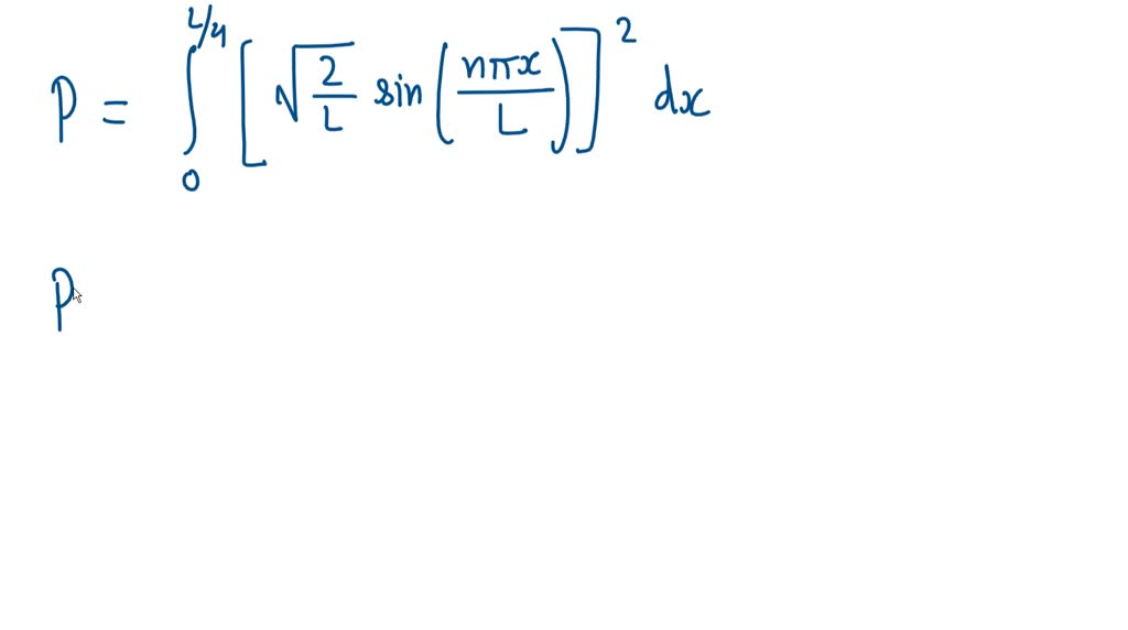 SOLVED: A particle in a one-dimensional box of length L is in its first excited state ...