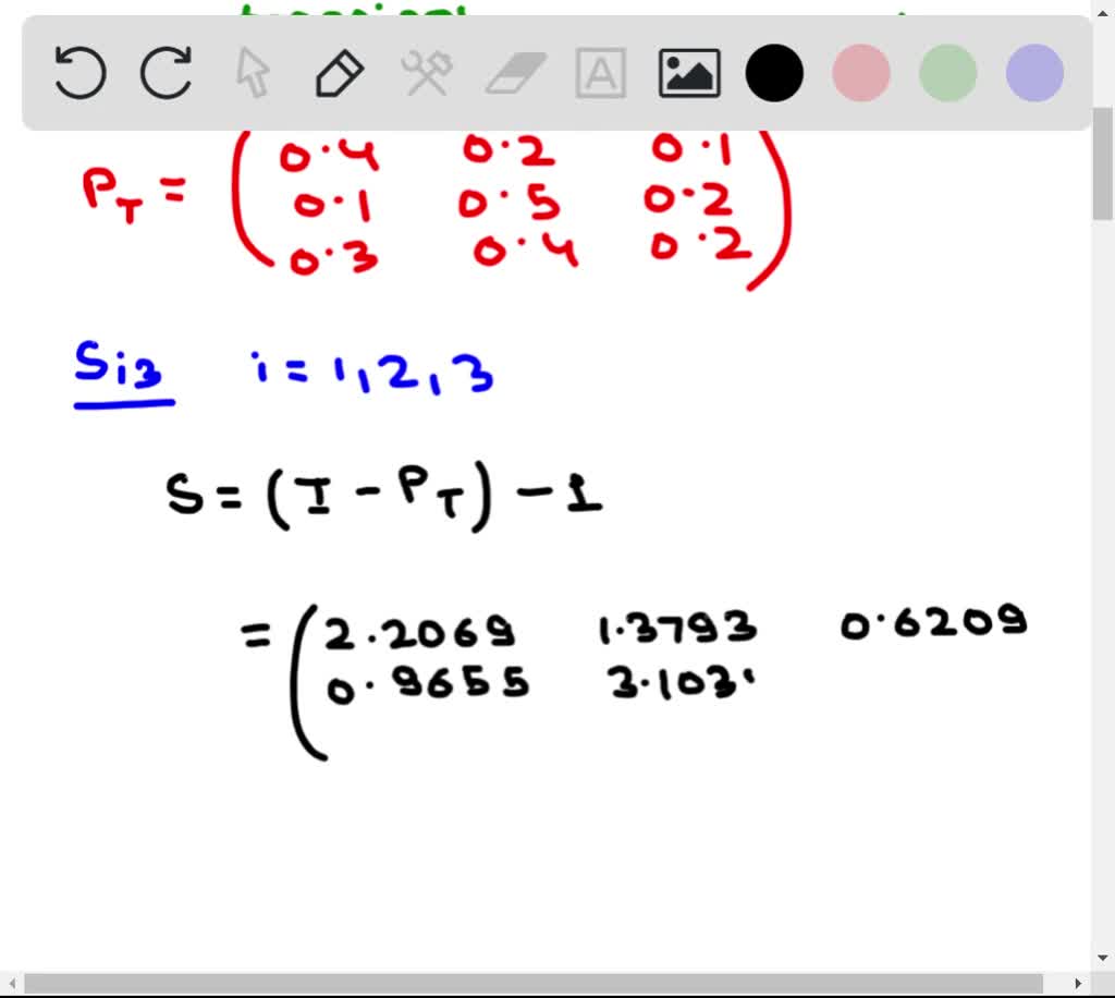 SOLVED: A Markov chain has the transition matrix shown below: P = 0.7 0 ...