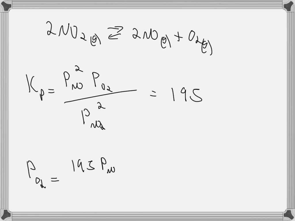 SOLVED: The equilibrium constant KP for the reaction is 195 at a certain temperature. Calculate ...