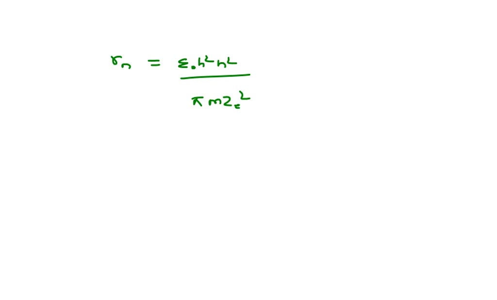 SOLVED: Using the Bohr model, find the first three energy levels for a He+ ion, which consists ...