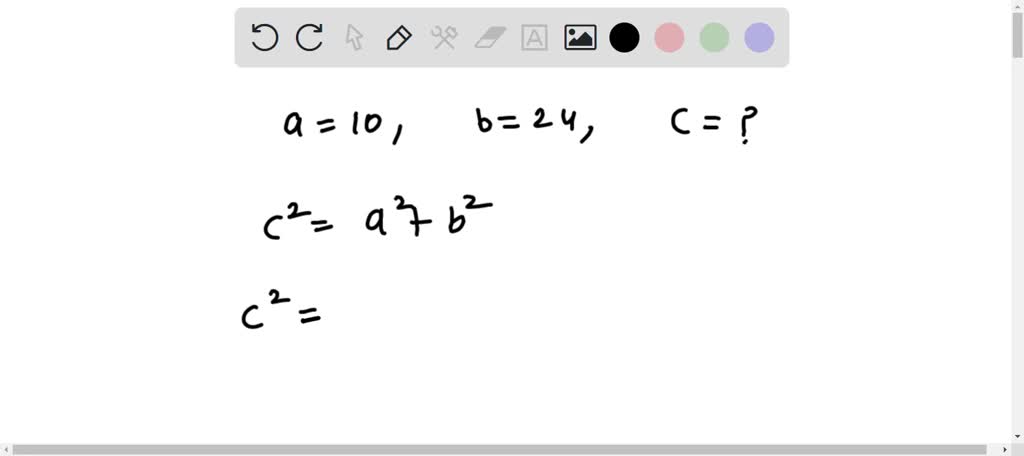 SOLVED: USING THE PYTHAGOREAN THEOREM Find the missing length of the ...
